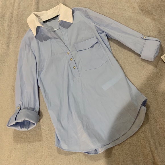 Zara | Tops | Zara Basic Buttoned Shirt | Poshmark